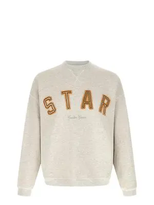 GOLDEN GOOSE Patch Logo Crewneck Sweatshirt - Gray