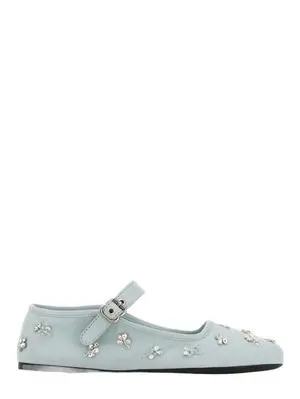 Miu Miu Ballet Flats With Embellishments - Blue