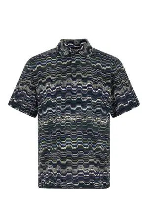 Missoni Zigzag Polo Shirt - Blue