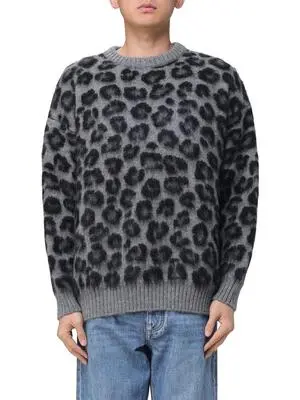 Bottega Veneta Bottega Veneta Grey Wool Leopard Print Pullover Sweater Gray