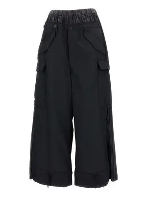 Junya Watanabe Baggy Cargo Trousers With Pleated Inserts - Multicolor