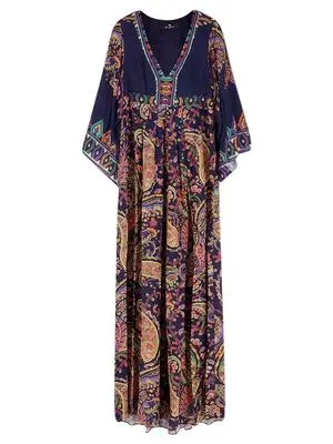 Etro ETRO Viscose Long Dress With Iconic All-Over Print Multicolor