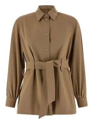MAX MARA MAX MARA Virgin Wool "MxmAgenzia" Shirt With Belt
