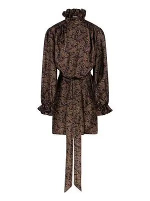 SAINT LAURENT SAINT LAURENT Paisley Print Silk Blouse With Ruffled Collar