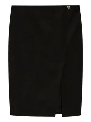 Givenchy Wool Skirt With Side Slit - Multicolor