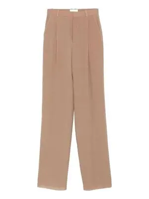 Saint Laurent Silk Wide-leg Pants - Multicolor