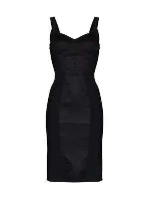 Dolce & Gabbana Textured Lace Paneled Dress - Multicolor