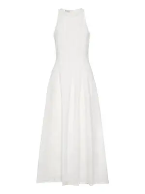 Brunello Cucinelli Sleeveless Crew-neck Long Dress - Multicolor