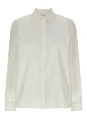 MAX MARA MAX MARA Cotton Poplin Shirt With Logo Appliqué