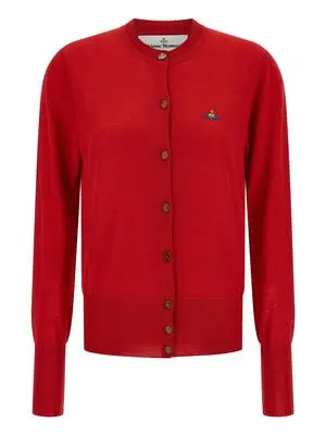 VIVIENNE WESTWOOD VIVIENNE WESTWOOD Bea Crew Neck Cardigan Red