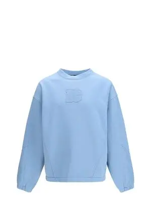 Dolce & Gabbana Cotton Crewneck Sweatshirt With Logo - Blue