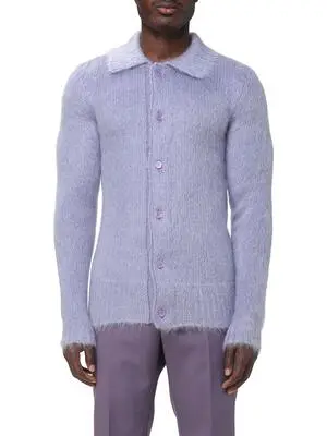 Gucci GUCCI Mohair Blend Button-Front Sweater Blue