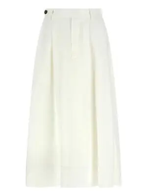 Brunello Cucinelli Sartorial Midi Skirt - White