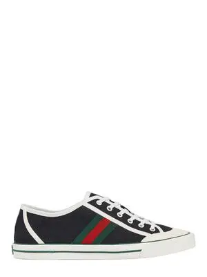 Gucci Leather Lace-up Sneakers - Black