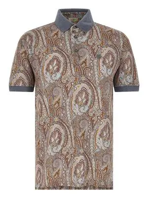 Etro Etro Men 'Arnica Paisley' Polo Shirt Multicolor