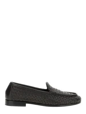 Bottega Veneta BOTTEGA VENETA Silenzio Loafers In Espresso Nappa Leather Multicolor
