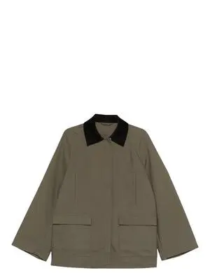 TOTEME Oversized Corduroy Collar Jacket - Green