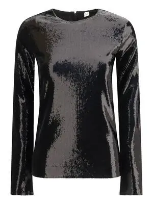 TOTEME Toteme Long-Sleeved Sequin Top Black