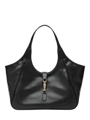 Gucci Shoulder Bag With Gold Tone Clasp - Black
