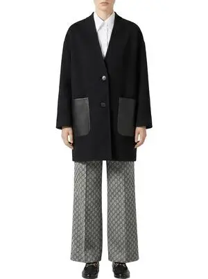 Gucci Wool Mix Coat - Black