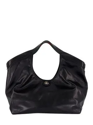Gucci Leather Hobo Bag - Black