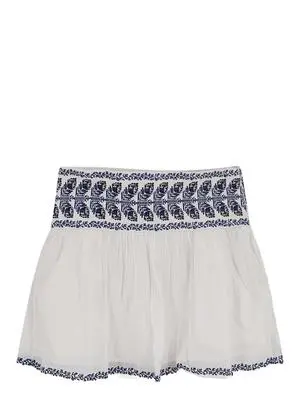 Isabel Marant Étoile Embroidered Cotton Skirt - Multicolor