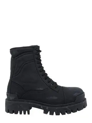 Balenciaga Lace-up Zip-up Combat Boots - Multicolor
