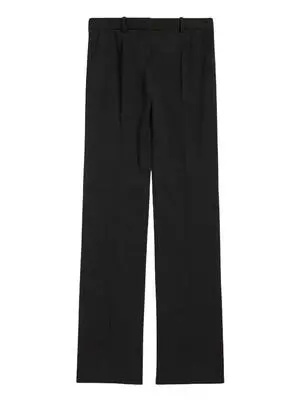 Balenciaga Wool Straight Leg Trousers - Black