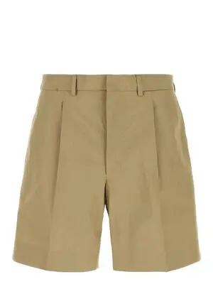 Prada Cotton Pleated Shorts - Multicolor