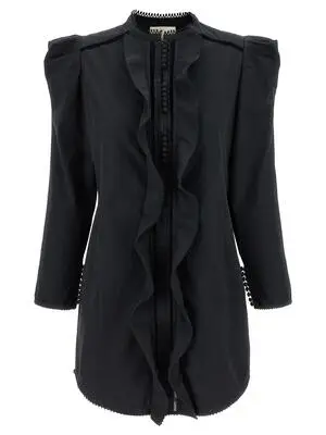 Isabel Marant Étoile Victorian Cotton Mini Dress - Black