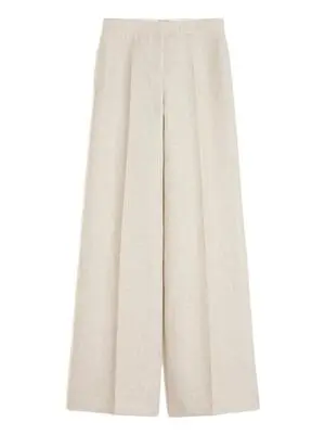 Max Mara Wide Leg Palazzo Pants - Cream
