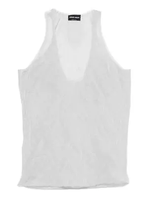 Giorgio Armani Sheer Finish Silk Tank Top - Gray