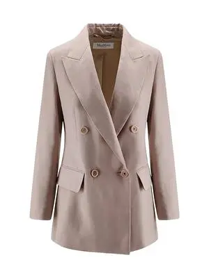 Max Mara Silk Double-breasted Blazer - Multicolor