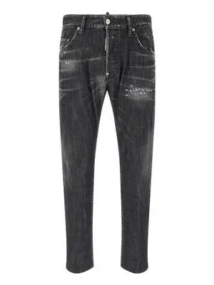 Dsquared2 Dsquared2 Grey Stonewashed Effect Regular & Straight-Leg Jeans Gray