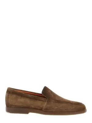 Santoni Malibu Suede Loafers - Brown