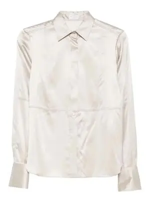 Brunello Cucinelli Silk Monili Embellished Shirt - Multicolor