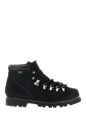 Junya Watanabe X Paraboot Pony Hair Lace Up Boots - Black