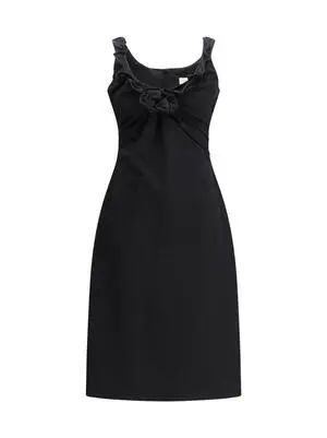Magda Butrym Sleeveless Dress With Draped Neckline - Black