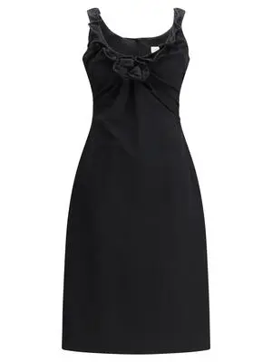 Magda Butrym Sleeveless Dress With Draped Neckline - Black