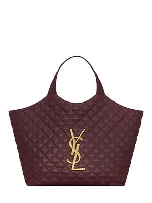Saint Laurent Quilted Leather Handbag With Cassandre Logo - Multicolor