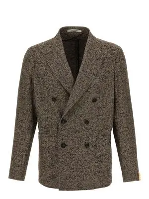 Tagliatore Double-breasted Wool Blend Blazer - Brown