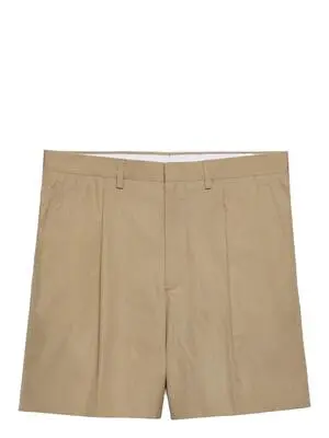 Prada Pleated Cotton Shorts - Multicolor