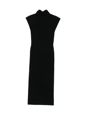 Alberta Ferretti Sleeveless Turtleneck Midi Dress - Multicolor