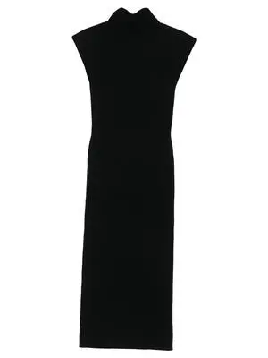 Alberta Ferretti Sleeveless Turtleneck Midi Dress - Multicolor