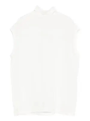 BRUNELLO CUCINELLI Brunello Cucinelli Silk Sleeveless Turtleneck Blouse