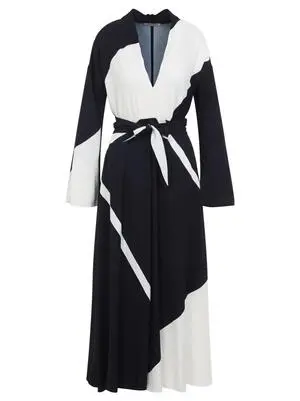 Alberta Ferretti Twill Printed Dress - Black