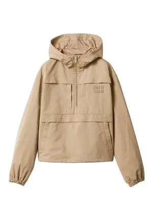 Miu Miu Jacket With Embossed Logo - Multicolor