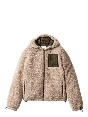 Miu Miu Zip-up Fleece Jacket With Hood - White