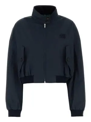 Miu Miu Cropped Zip-up Jacket - Blue