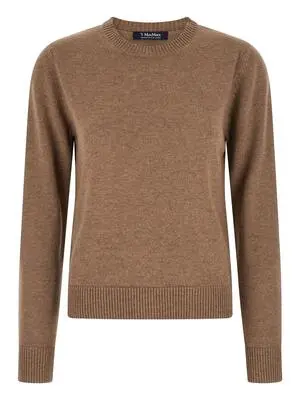Max Mara S Mmfresia' Wool And Cashmere Crew Neck Sweater - Brown